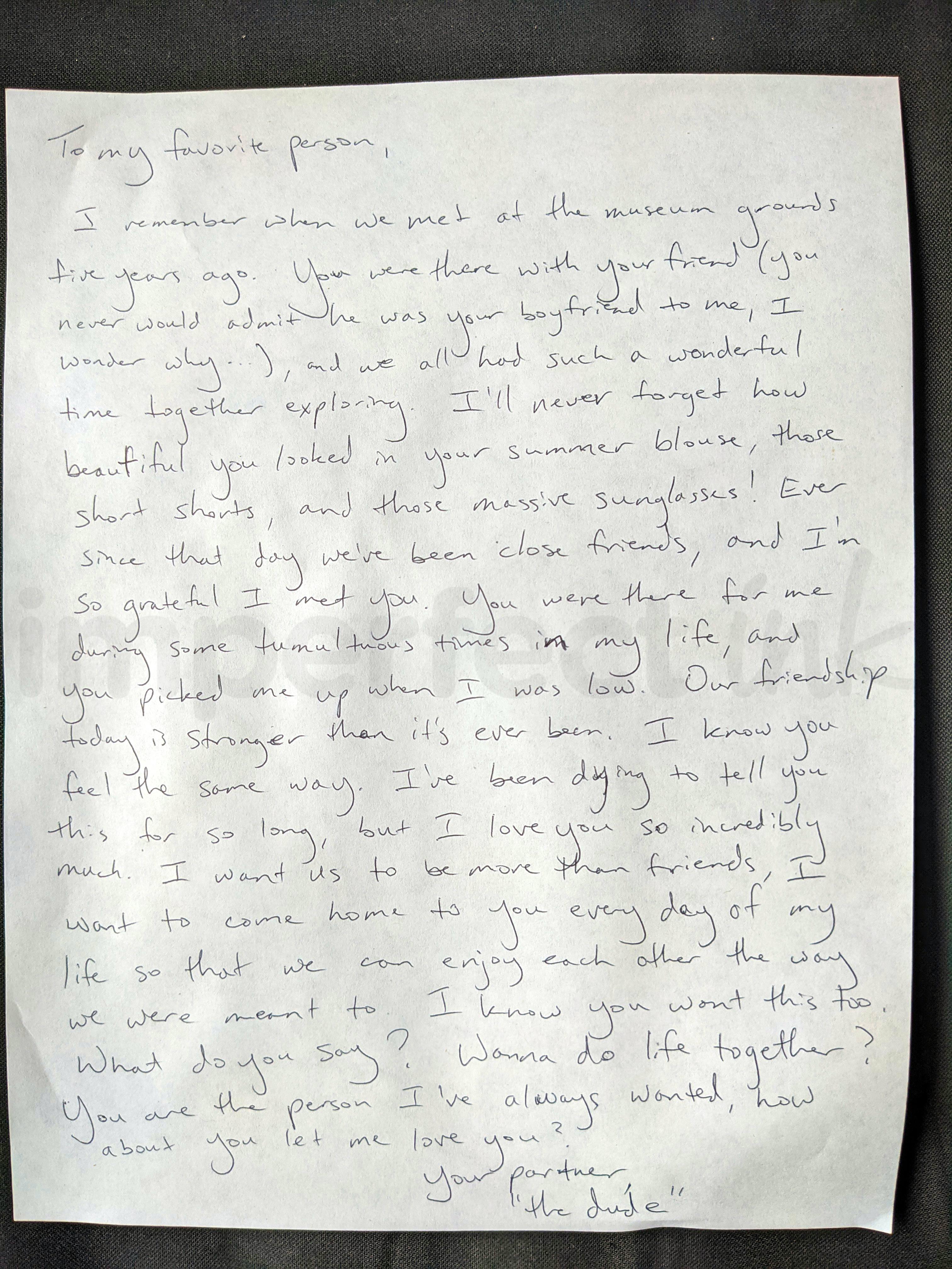 Read Handwritten Love Letters • Imperfect Ink